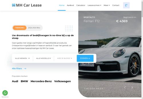 MH Car Lease - Jouw leaseauto binnen 24 uur geregeld..